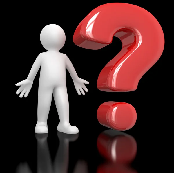 3D Person with Question Mark Stock Photo by ©panama555 31780079