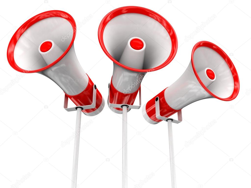 Talking on the megaphone — Stock Photo © panama555 #31780171