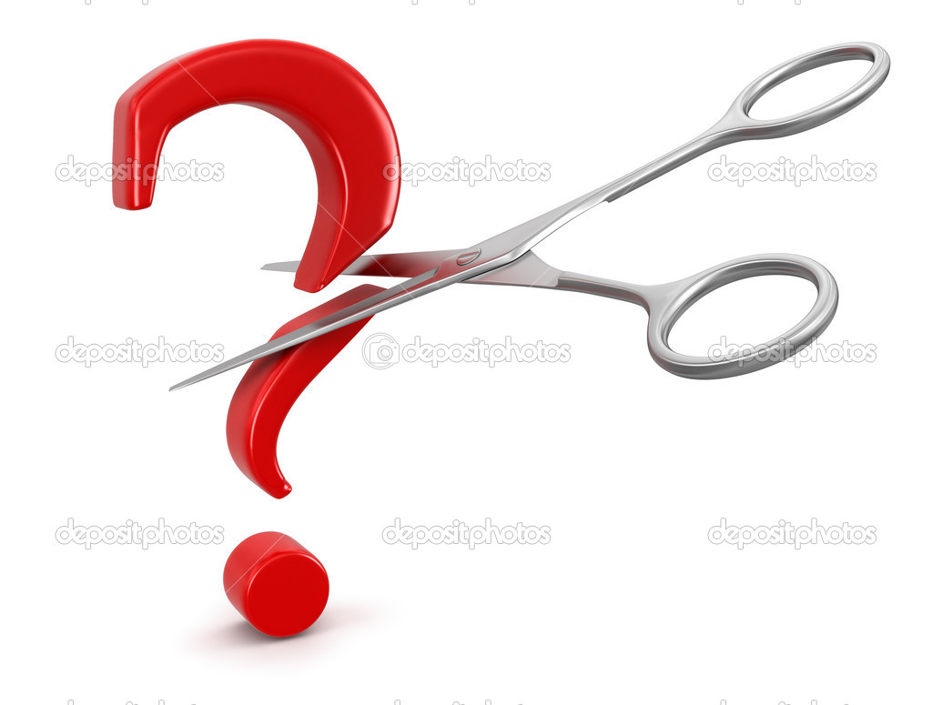 Scissors and question mark Stock Photo by ©panama555 32535251
