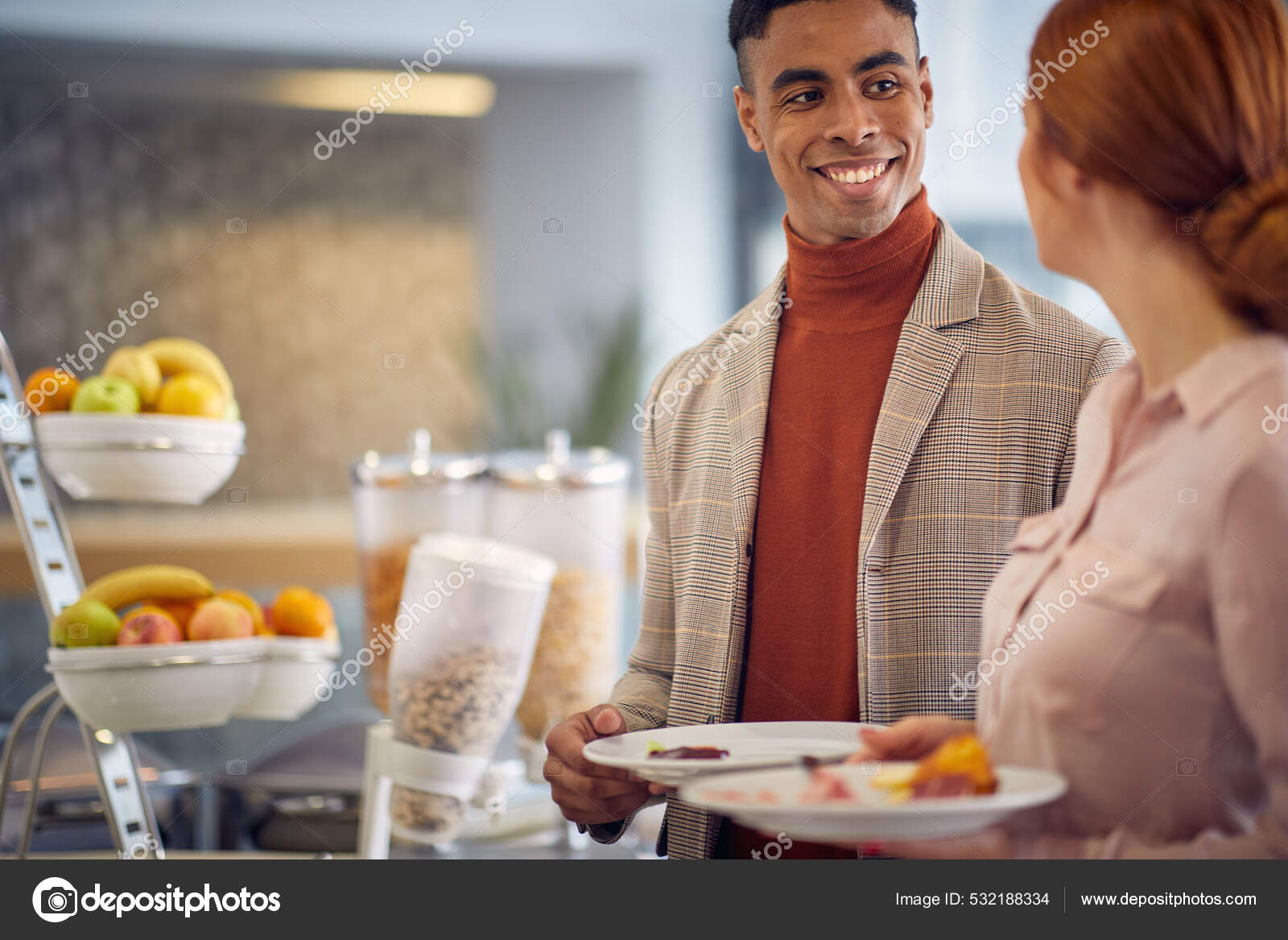 People Talking Over Lunch