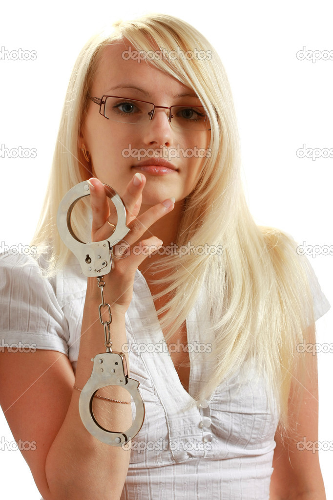 Mädchen mit Handschellen — Stockfoto #14468911