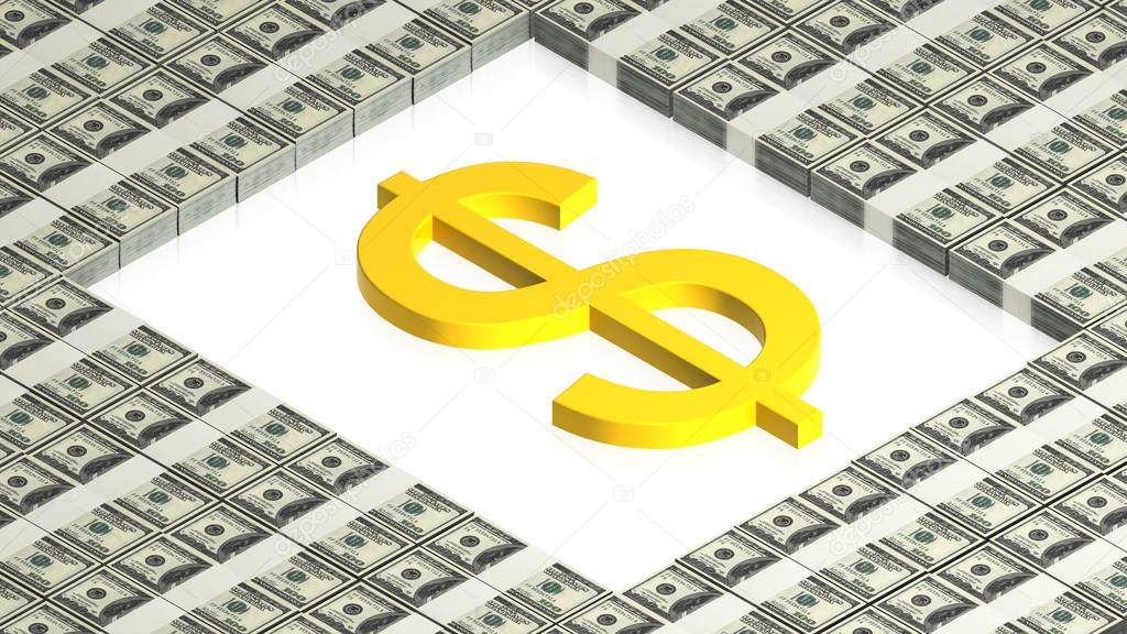 Gold dollar sign Stock Photo by ©Dukekom 12601539