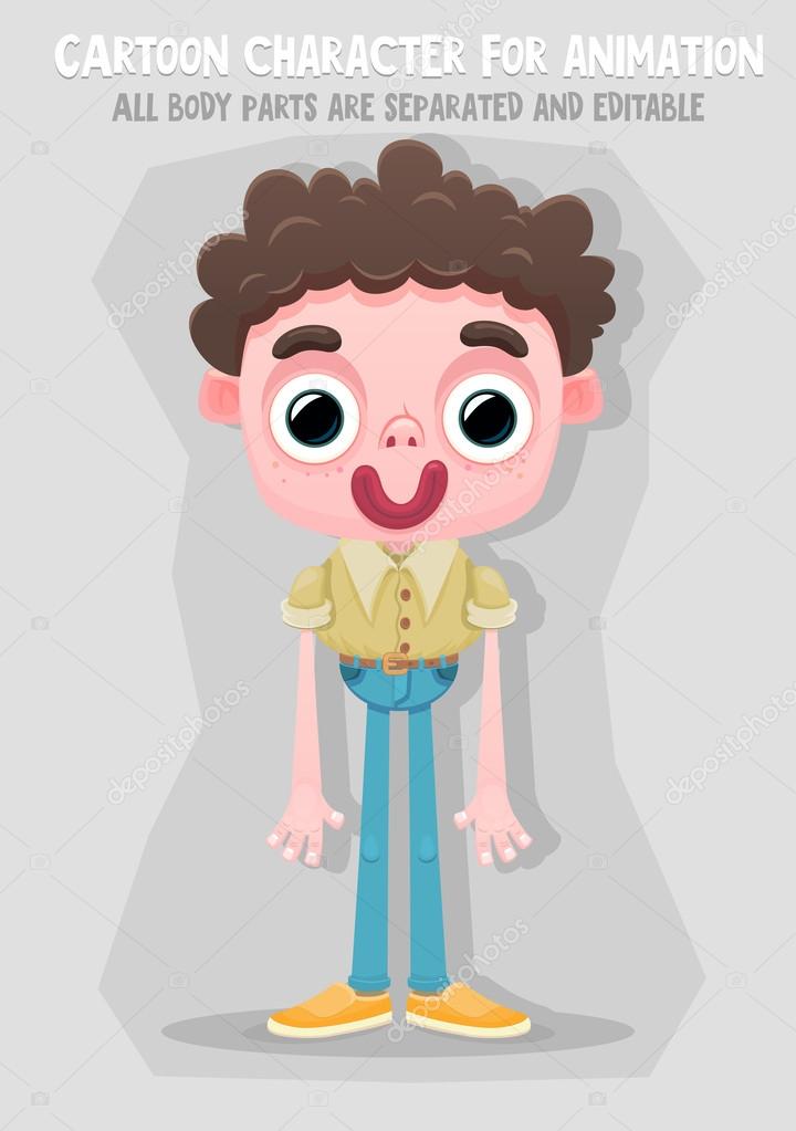 Cartoon character for animation. Stock Vector by ©caesart 33951219