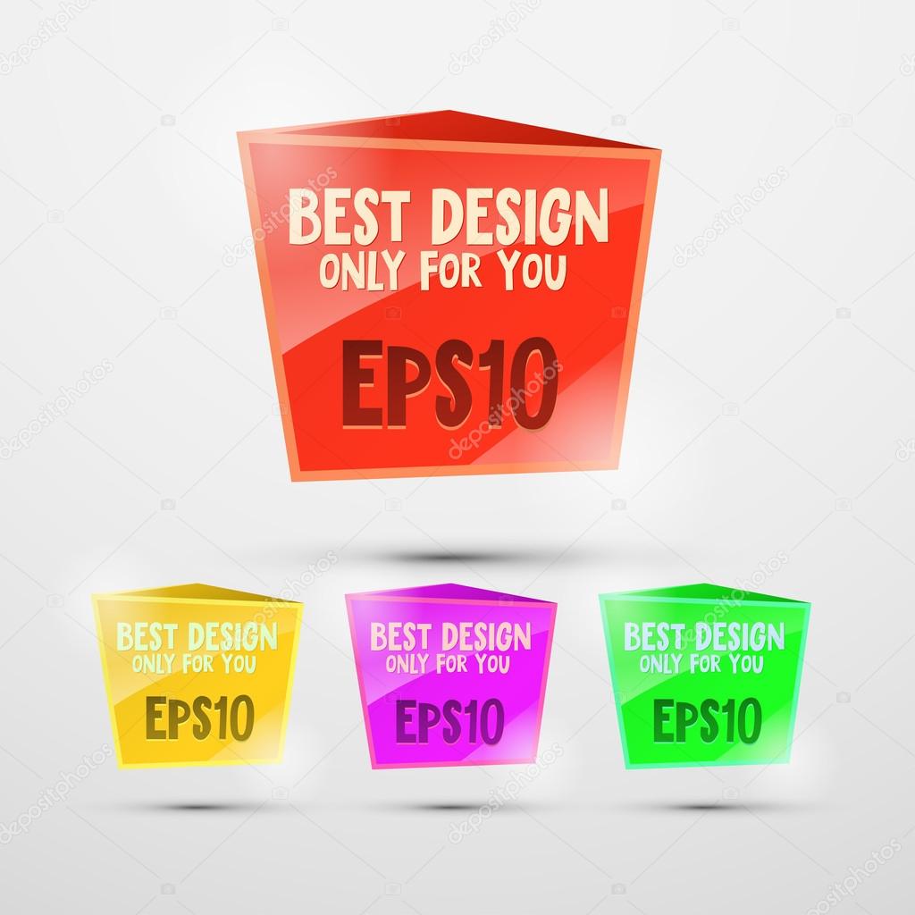 Vector colorful stickers for design Stock Vector by ©caesart 33951303