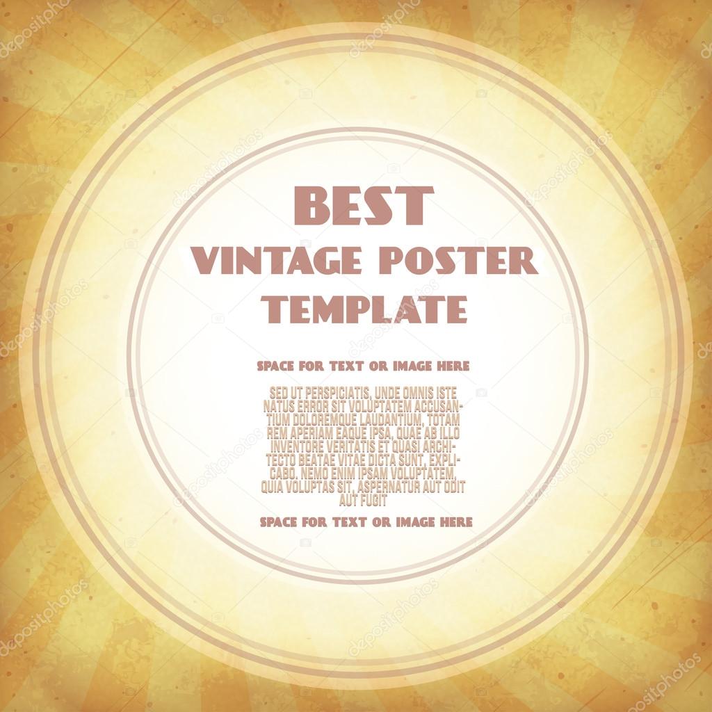 Vintage poster template Stock Vector Image by ©caesart #33951719