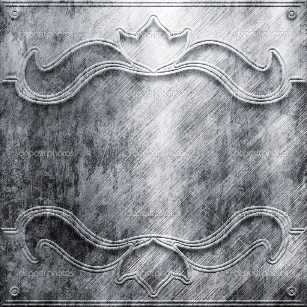 Silver metal plate — Stock Photo © caesart #34024879