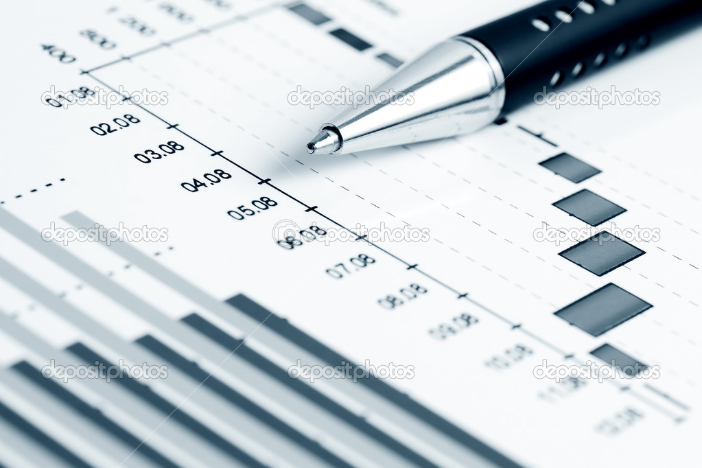 Financial graphs and charts analysis — Stock Photo © wrangler #33971683