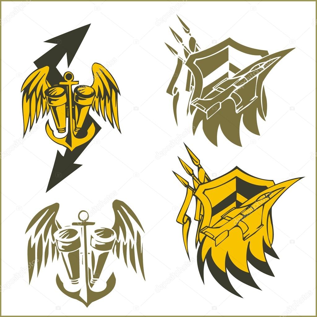 Military Emblem - Vector Set. Stock Vector Image by ©Digital-Clipart ...