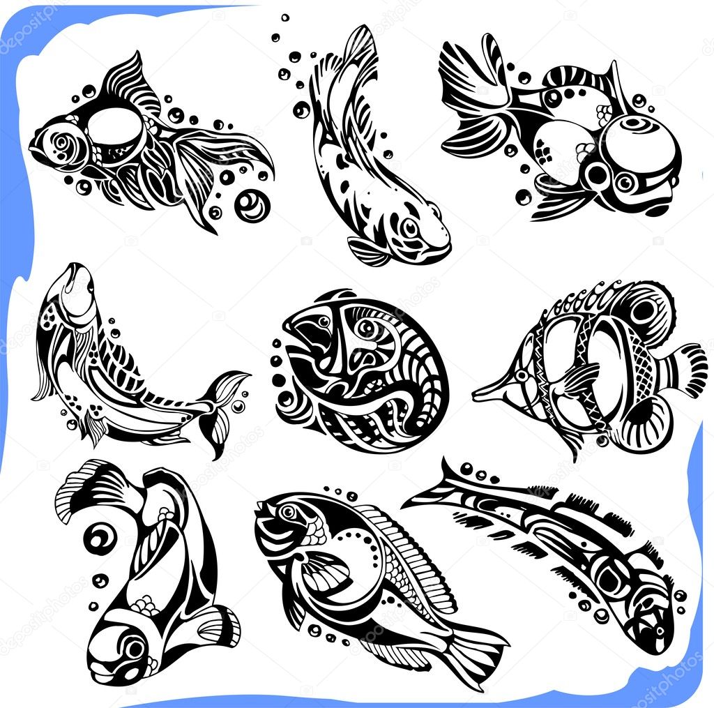 Abstract Fish - vector set. — Stock Vector © Digital-Clipart #18583875 Abstract Fish - vector set. — Stock Vector © Digital-Clipart #18583875