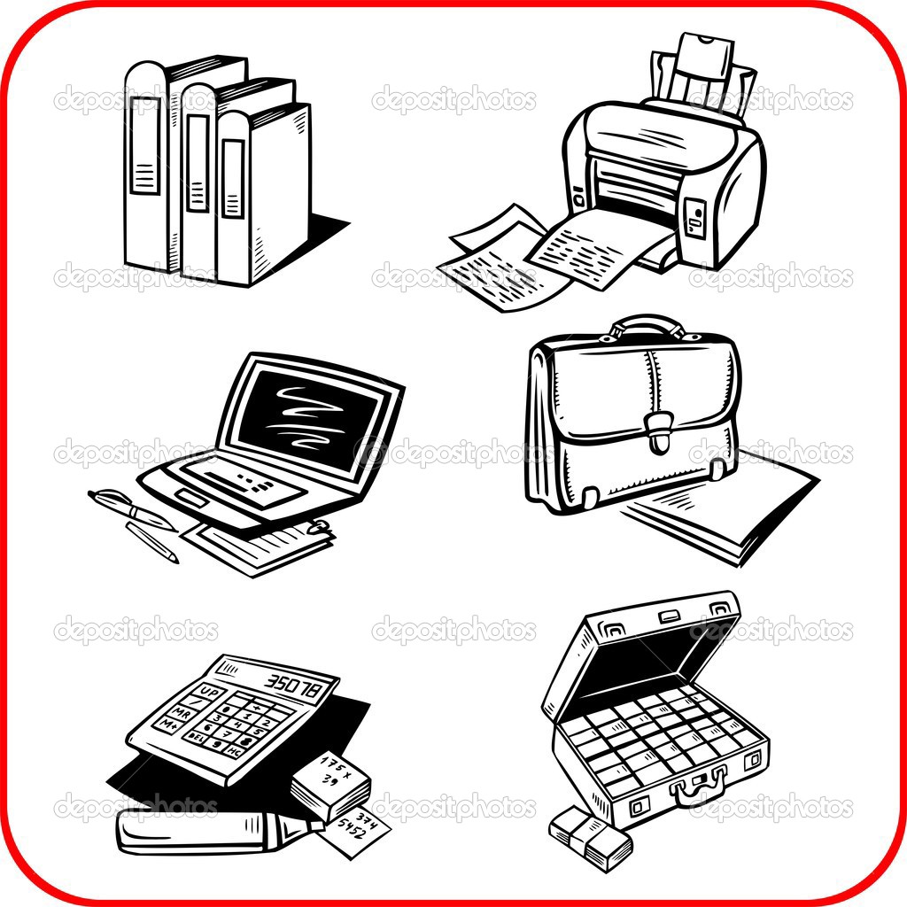 Business and office. Vector set. Stock Vector Image by ©Digital-Clipart ...