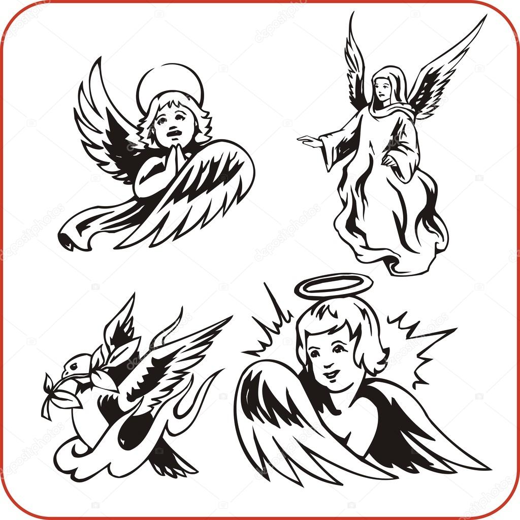Angels - vector set. Stock Illustration by ©Digital-Clipart #42108419