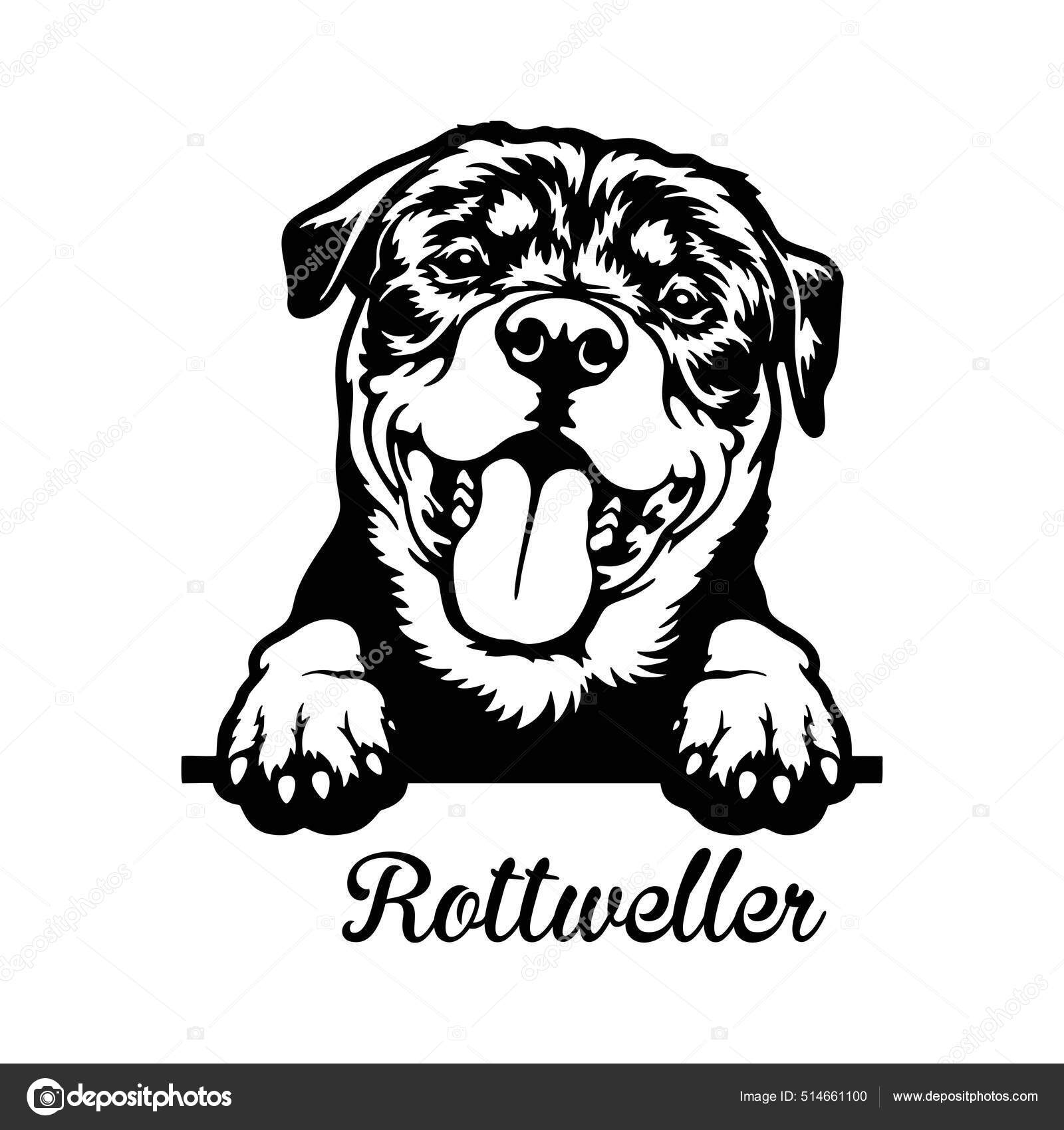 Rottweiler Head Silhouette