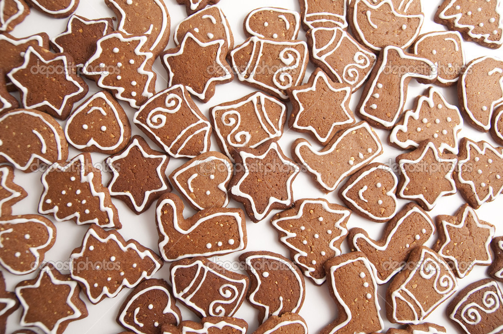 Different Shapes of Gingerbread Cookies — Stock Photo © gyuszko #12730739