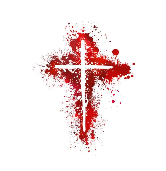 Bloody Cross Vector Illustration Stock Vector by ©maryia777 408456204