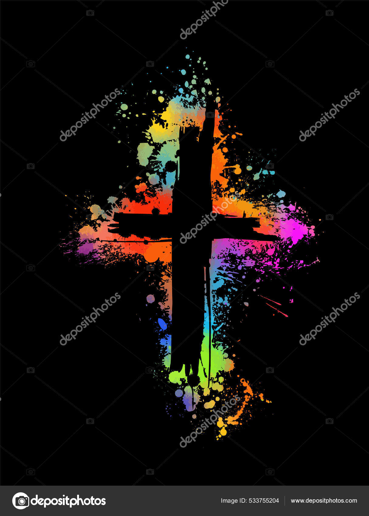 Multi Colored Cross