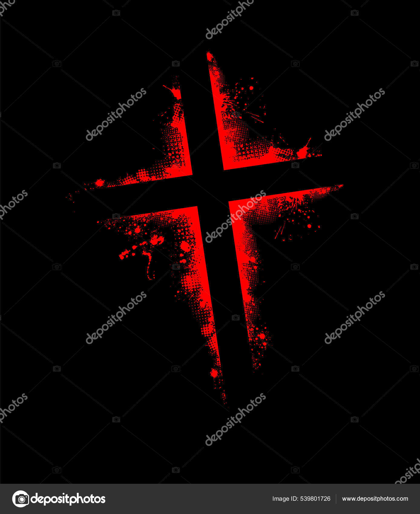 The Bloody Cross. Vector illustration Stock Vector Image by ©maryia777 ...