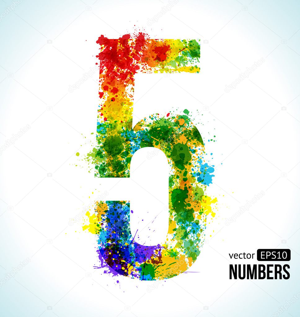 Gradient Vector Number 5 — Stock Vector © Designer_things #15385391