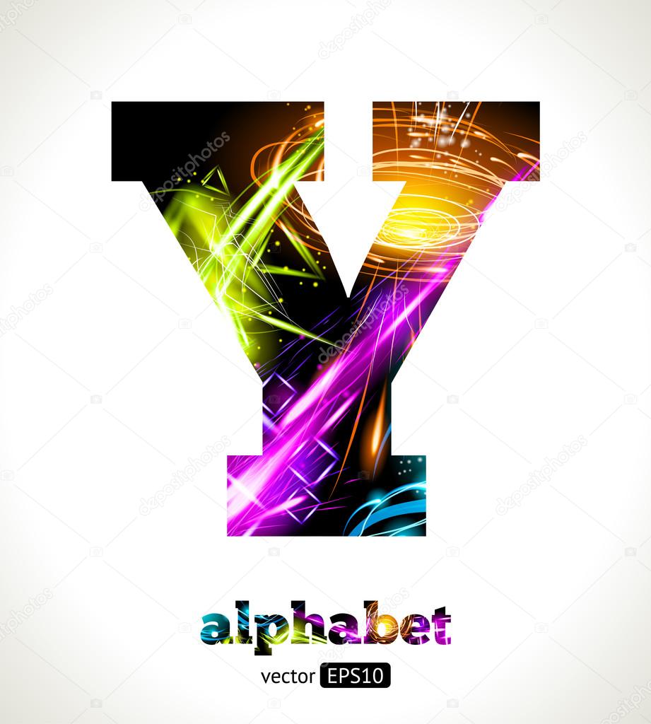 Vector Customizable Light Effect Letter Stock Vector Image by ©Designer ...