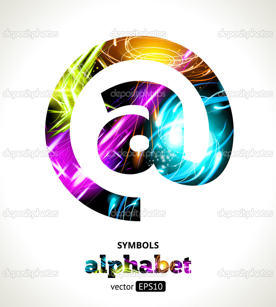 Vector Customizable Light Effect Alphabet Stock Vector by ©Designer ...