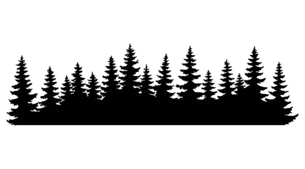 Evergreen Tree Line Silhouette