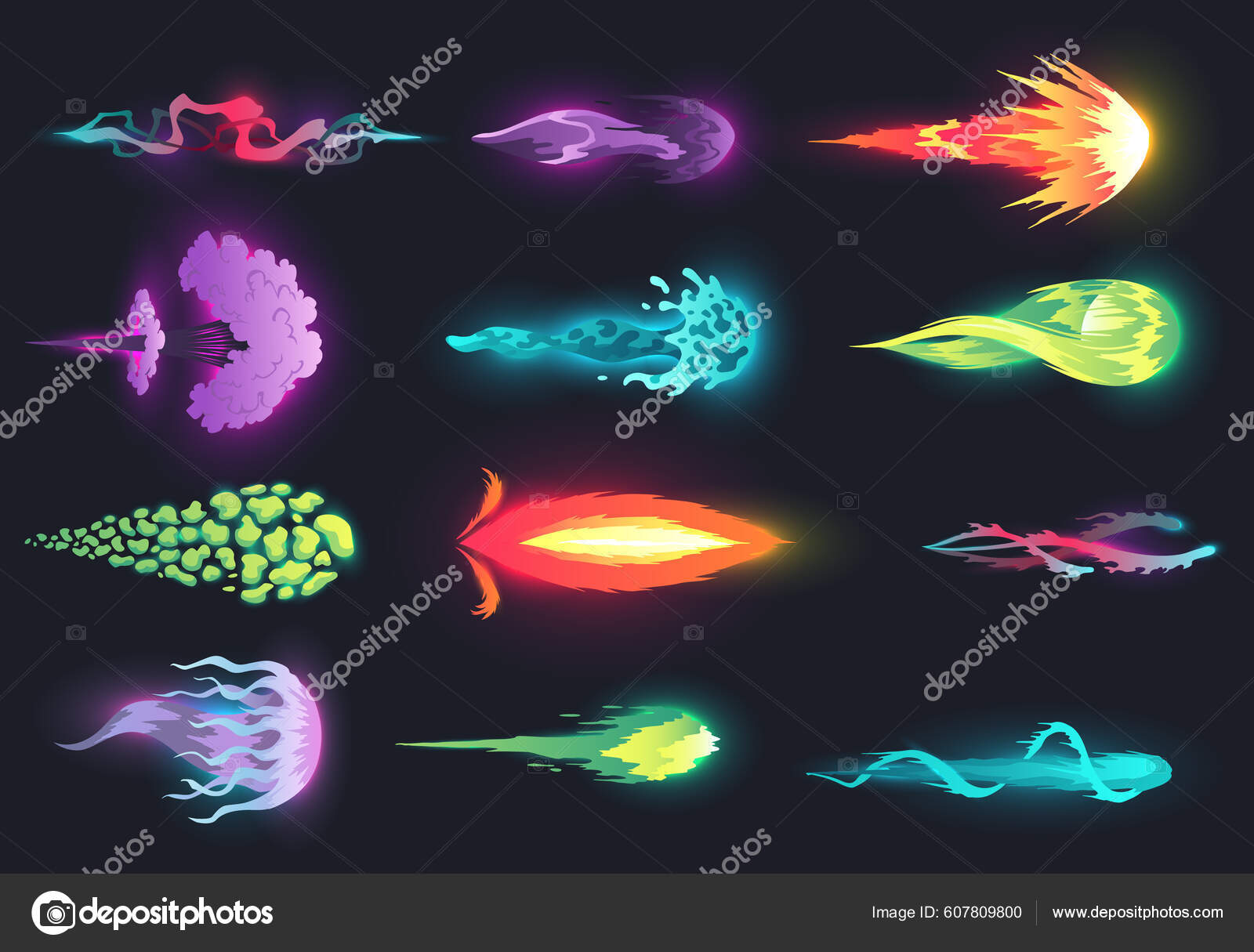 Cartoon Laser Gun Beam Alien Combat Weapon Rays Futuristic Shot Stock ...