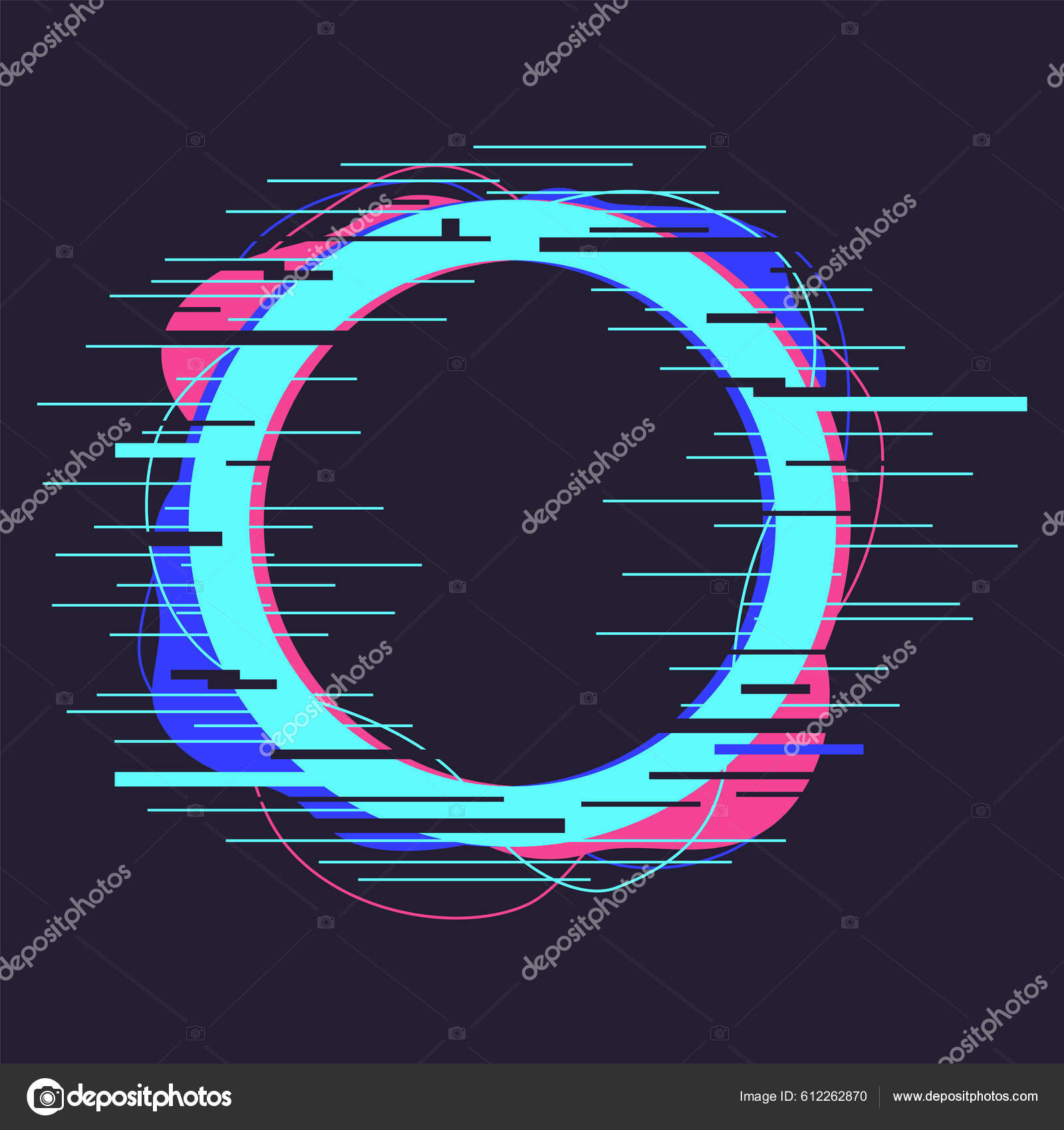 Distortion Dynamic Circle Elements Technology Noise Defect Geometry ...