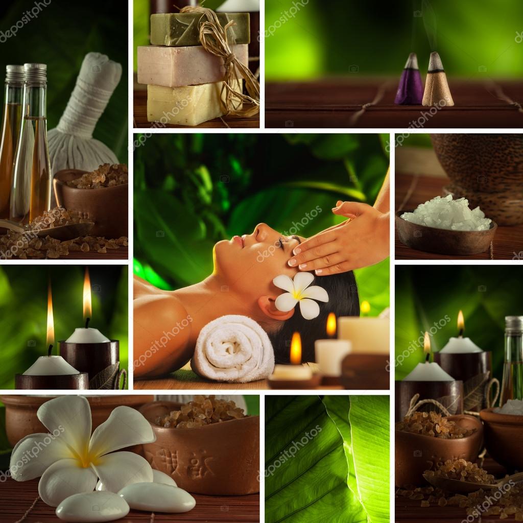 Spa theme photo collage composed of different images Stock Photo by ...