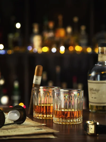 Logos Trademarks Self Made Labels Close View Cigar Bottle Rum Stock ...