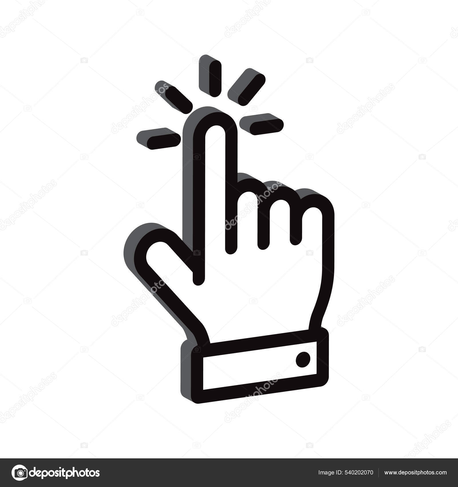 Clicking Finger Icon Hand Pointer Click Button Hand Pointer Clicking Stock Vector by ©Makc76 ...