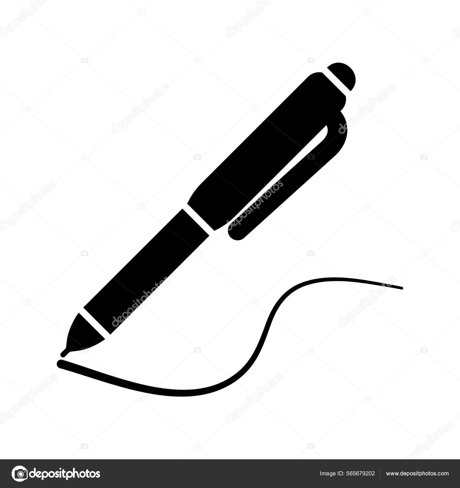 Stift Symbol Isoliert Auf Weißem Hintergrund Vektorillustration Stock ...