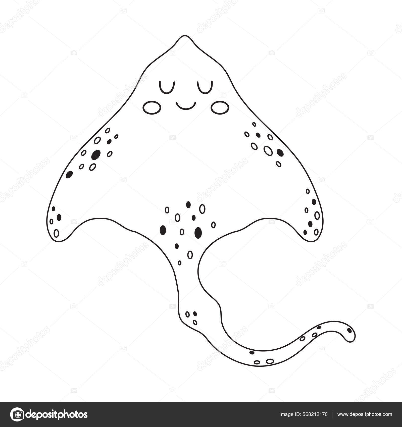 Cute Stingray Drawing