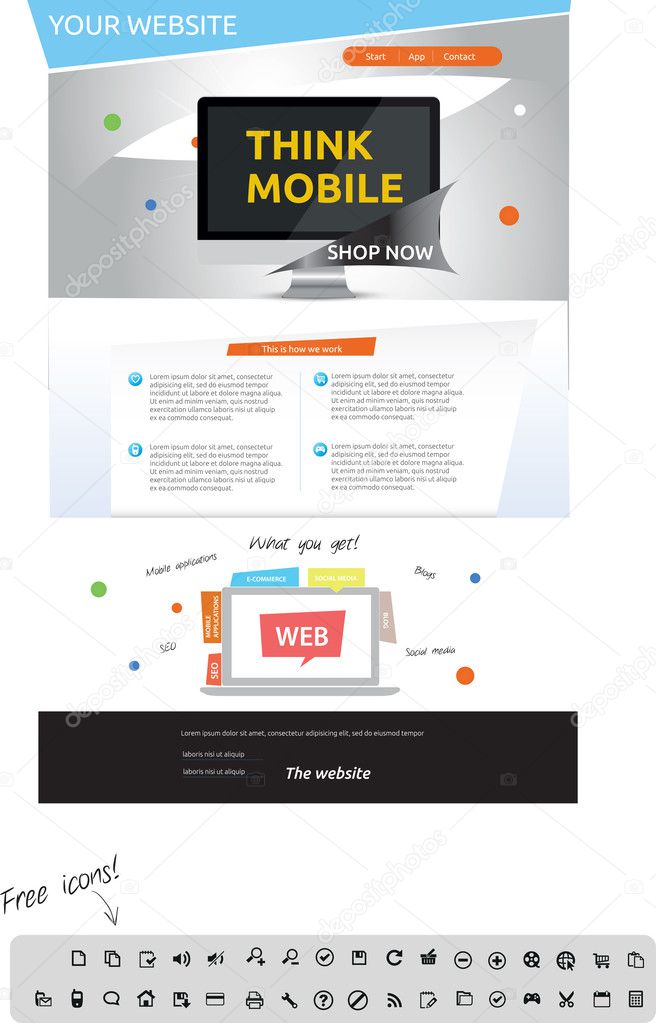Modelo web editável Vetor de stock de ©mastertasso 13914123