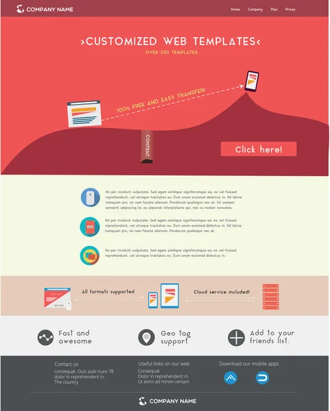 Web Design Website Element Template — Stock Vector © leremy #5239644