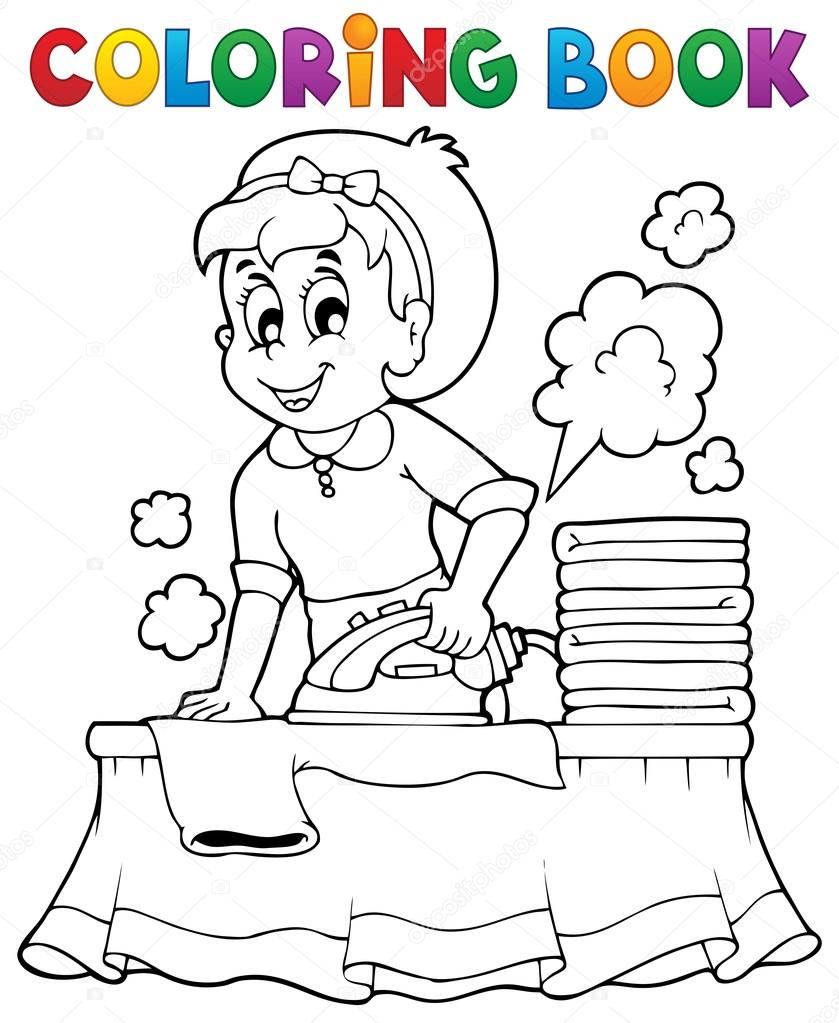 Kids Doing Chores Coloring Pages