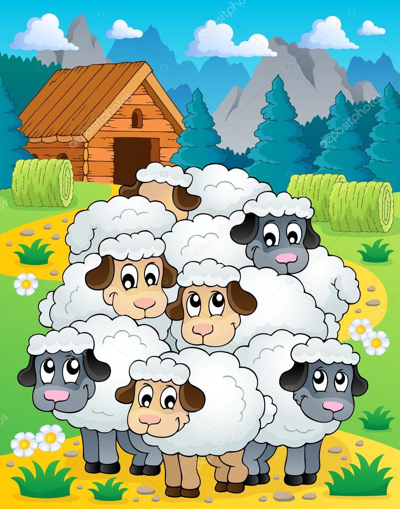 Sheep House Clipart