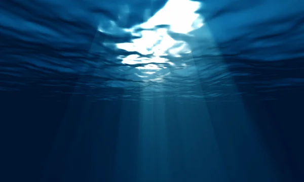 light underwater in the ocean - Stock Image - Everypixel