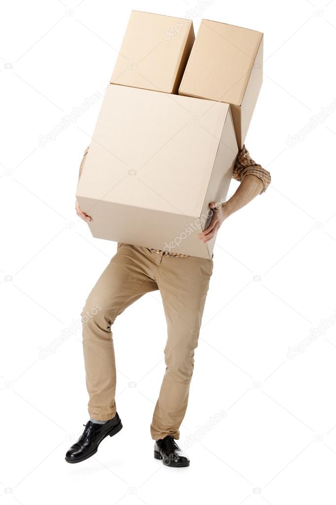 Man hardly carries the box Stock Photo by ©agencyby 12572488