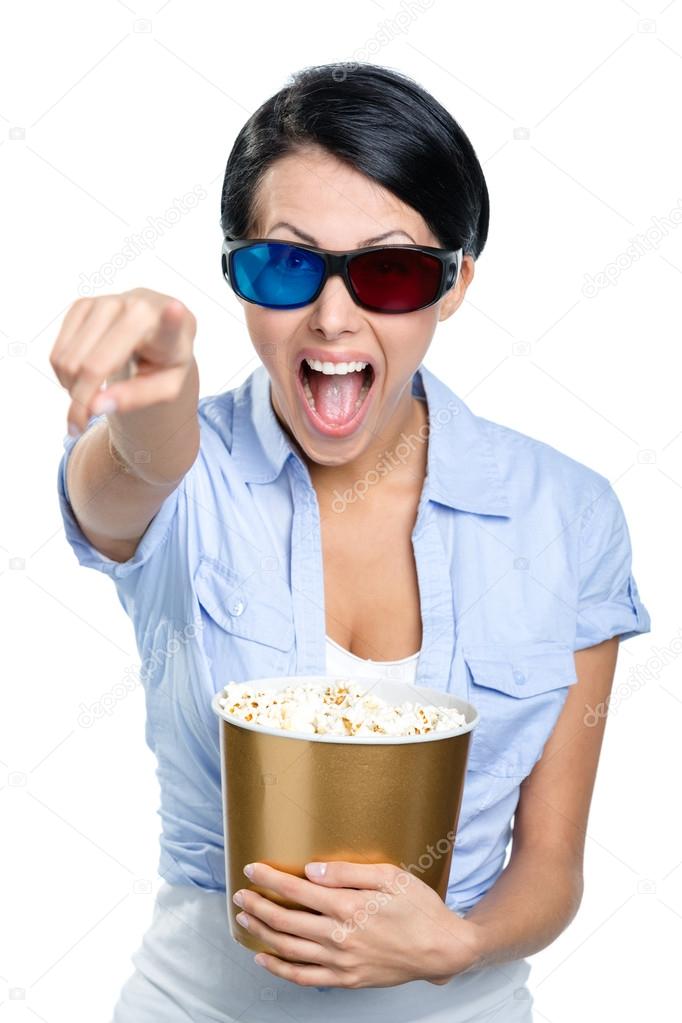 Girl in 3D glasses — Stock Photo © agencyby #36533257