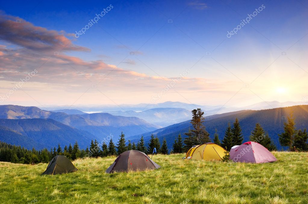 Camping in the mountains Stock Photo by ©Kotenko 32763941