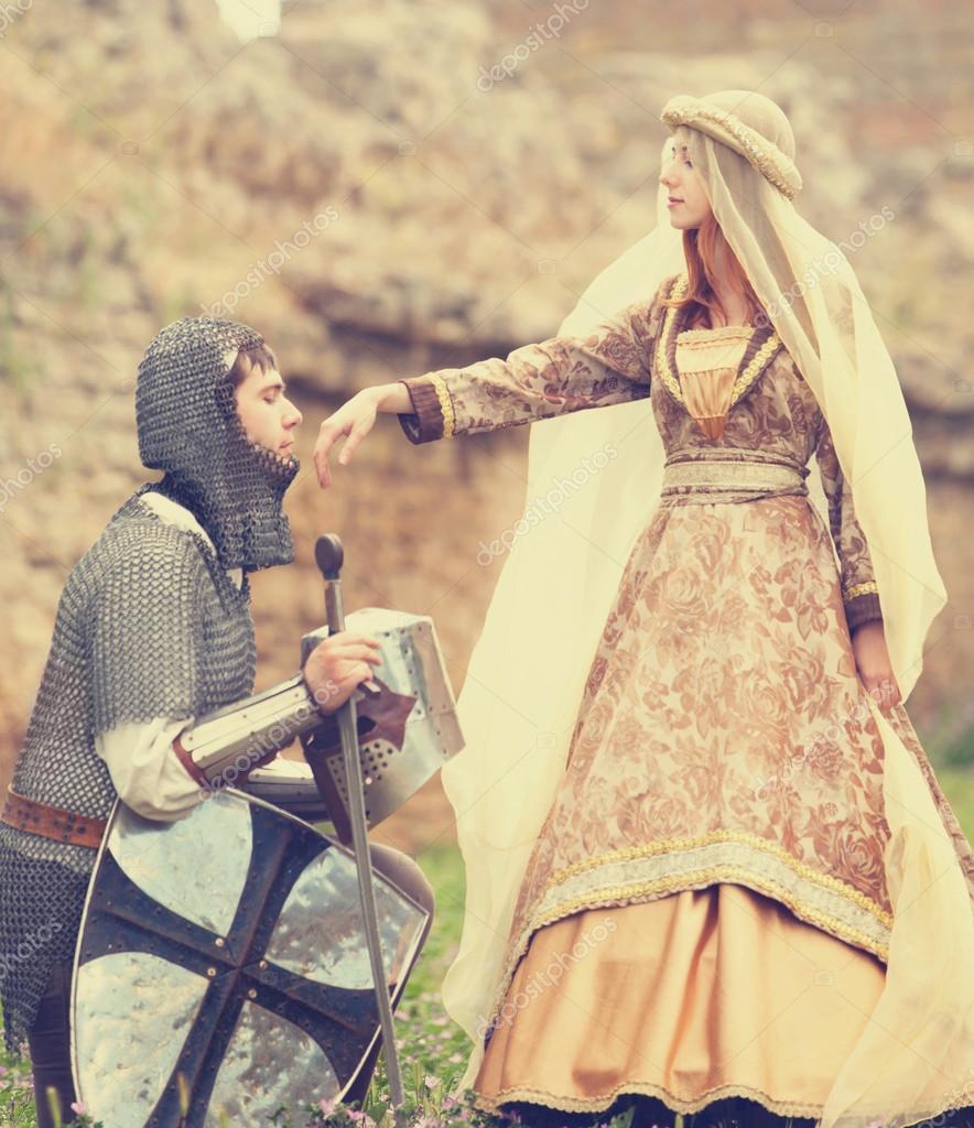 Knight and medieval lady at outdoor Stock Photo by ©massonforstock 26310937