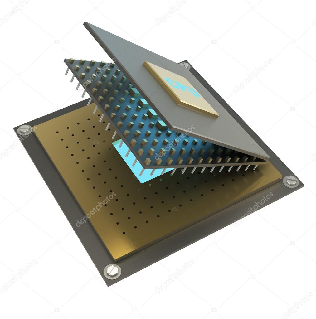 Computer microchip CPU disassembled. Stock Photo by ©ADDRicky 20319217 Computer microchip CPU disassembled. Stock Photo by ©ADDRicky 20319217