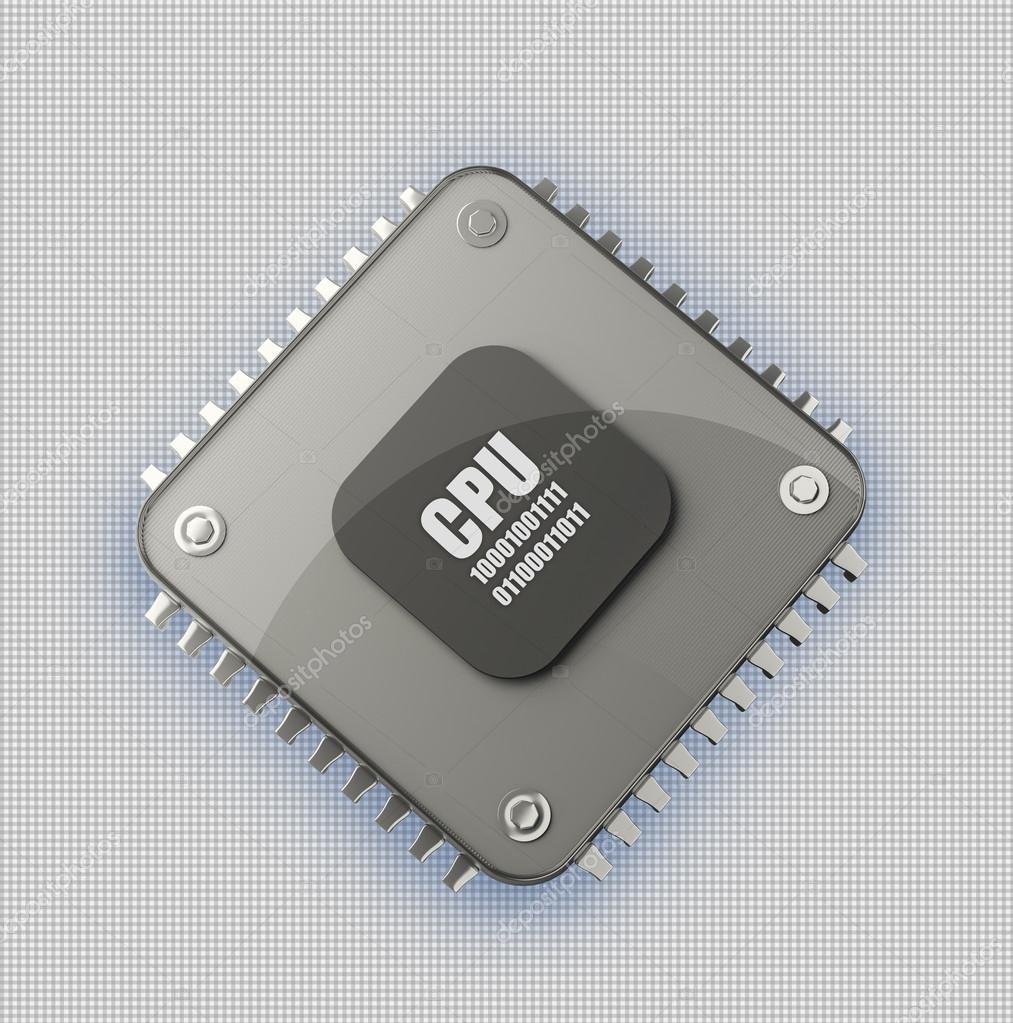 Processor unit CPU concept 3d render High resolution — Stock Photo ...