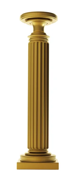 Gold Classic Column isolated on black background High resolution 3D ...