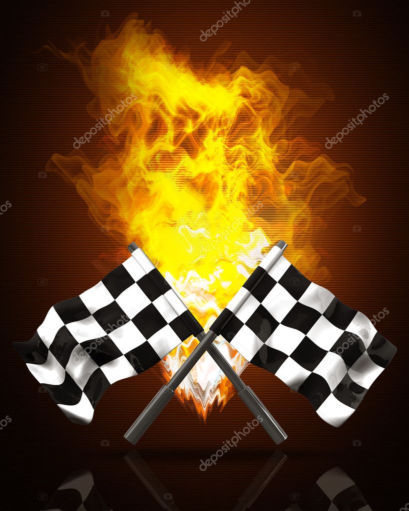 Checkered Flag Flame Drawings 210+ Fire Checkered Flag Stock