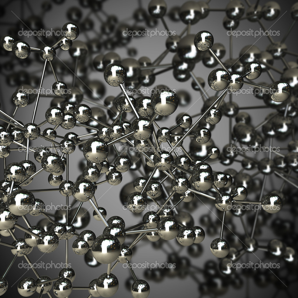 Abstract background. silver glossy molecules structure Stock Photo by ...