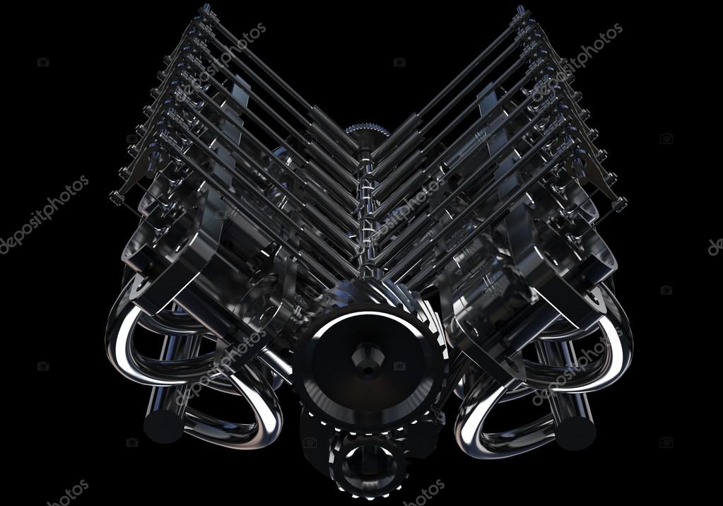 V8 engine 3D Stock Photo by ©ADDRicky 20327373