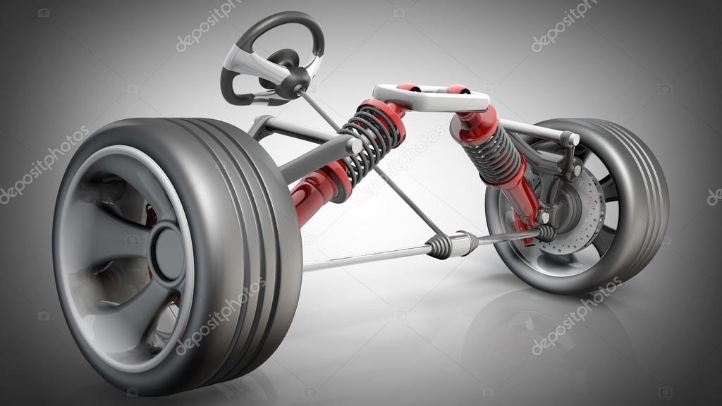 Absorber, brake pads and Wheels. Stock Photo by ©ADDRicky 20328605