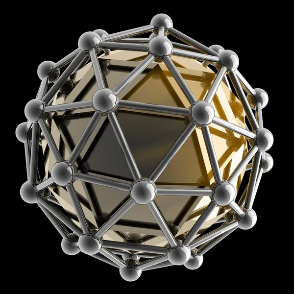 Simple steel molecular structure on black 3D Stock Photo by ©ADDRicky ...