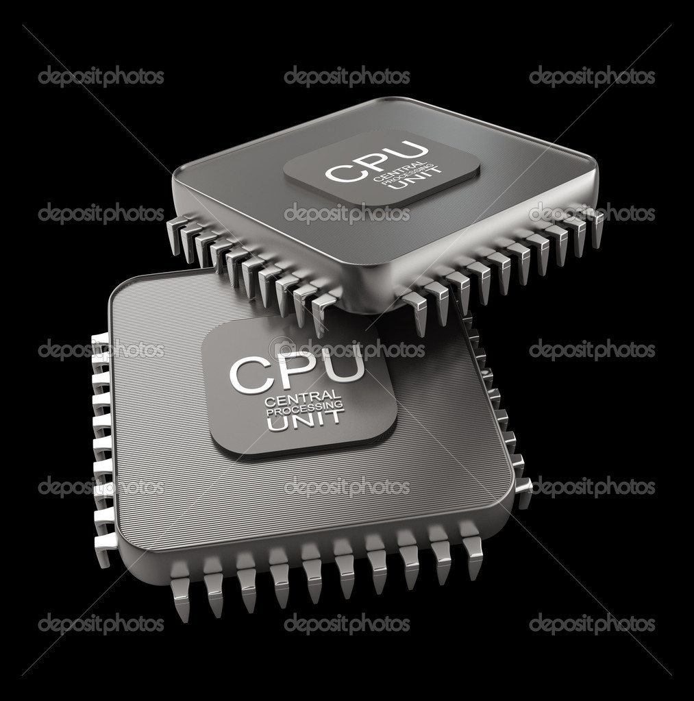 CPU de microchip de computadora: fotografía de stock © ADDRicky ...