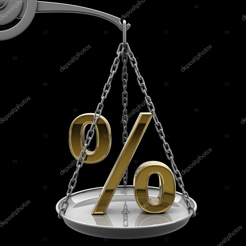 Scale with percent symbol — Stock Photo © ADDRicky #20356035